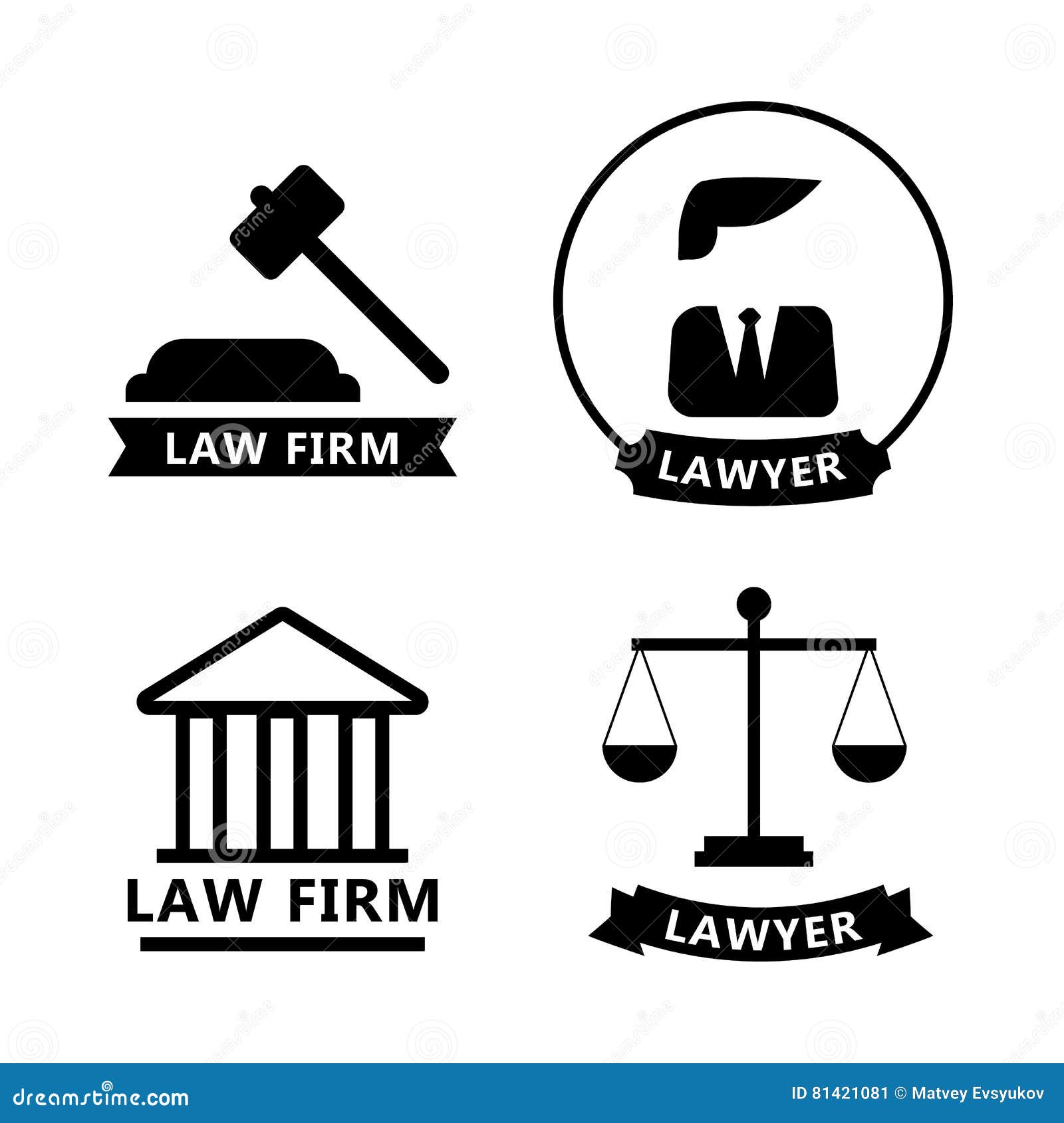 Ligne Mince Logo De Loi Et De Justice Illustration Stock - Illustration ...