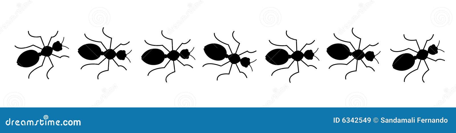 Ligne noire de fourmis illustration de vecteur. Illustration du social ...