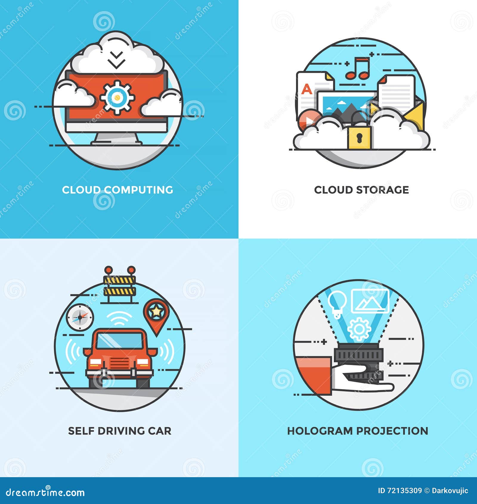 Ligne Plate Conception De L'avant-projet 9 Illustration de Vecteur ...