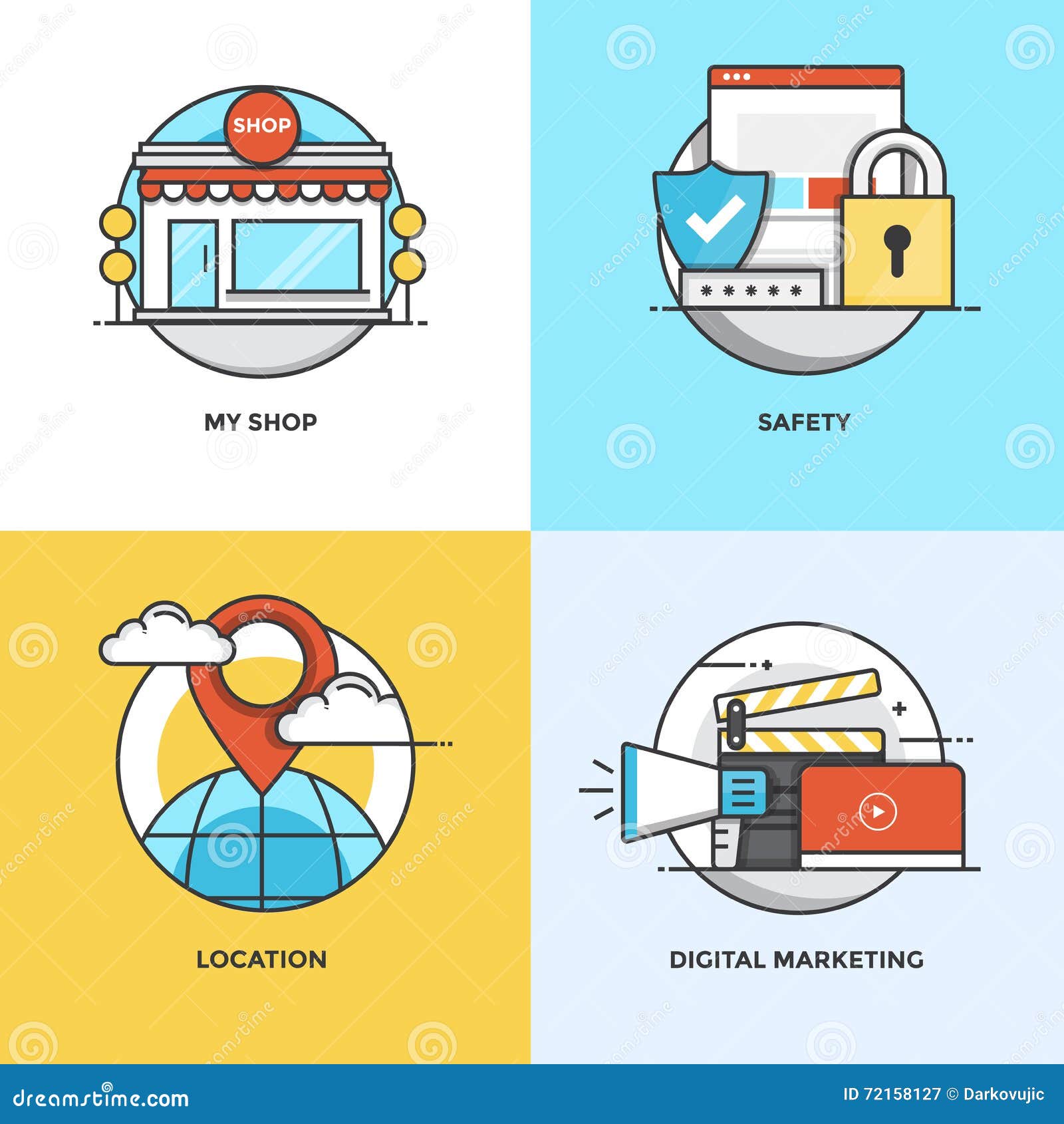 Ligne Plate Conception De L'avant-projet Illustration de Vecteur ...