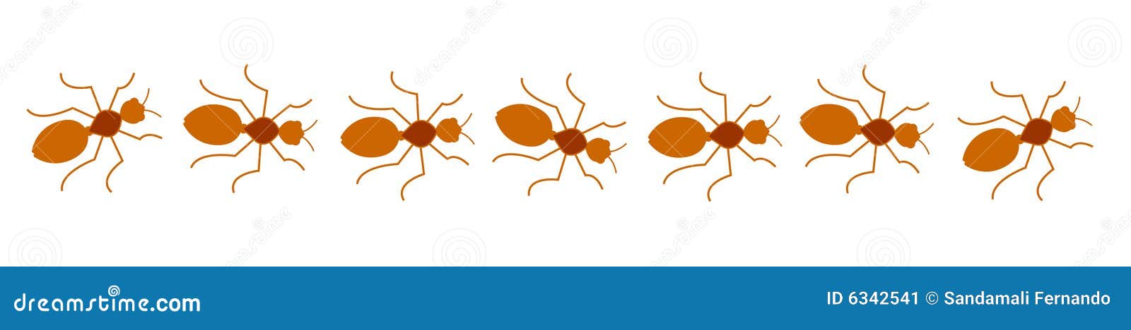 Ligne rouge de fourmis illustration de vecteur. Illustration du ...