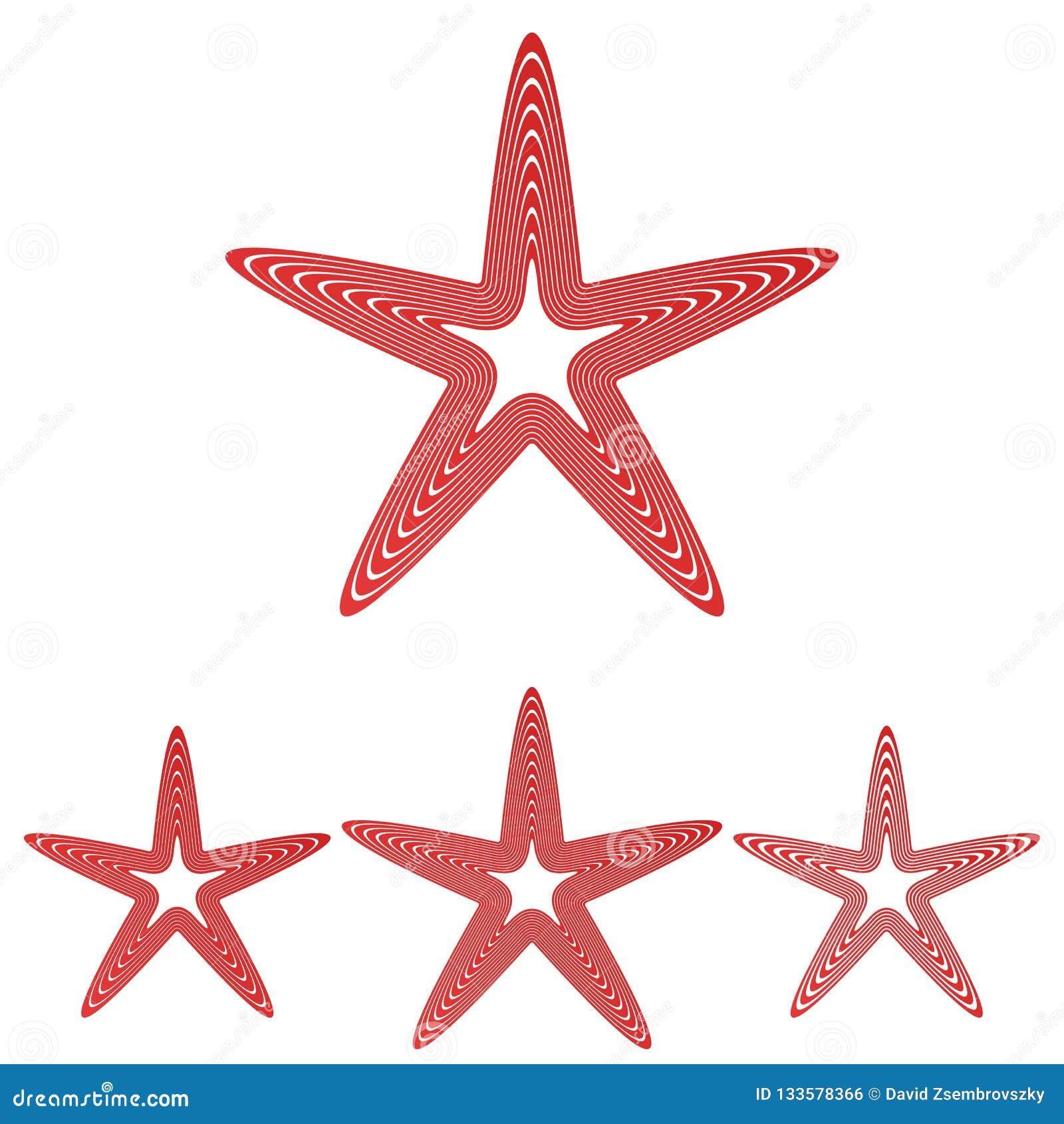 Ligne Rouge Ensemble De Conception De Logo D'étoile Illustration de ...
