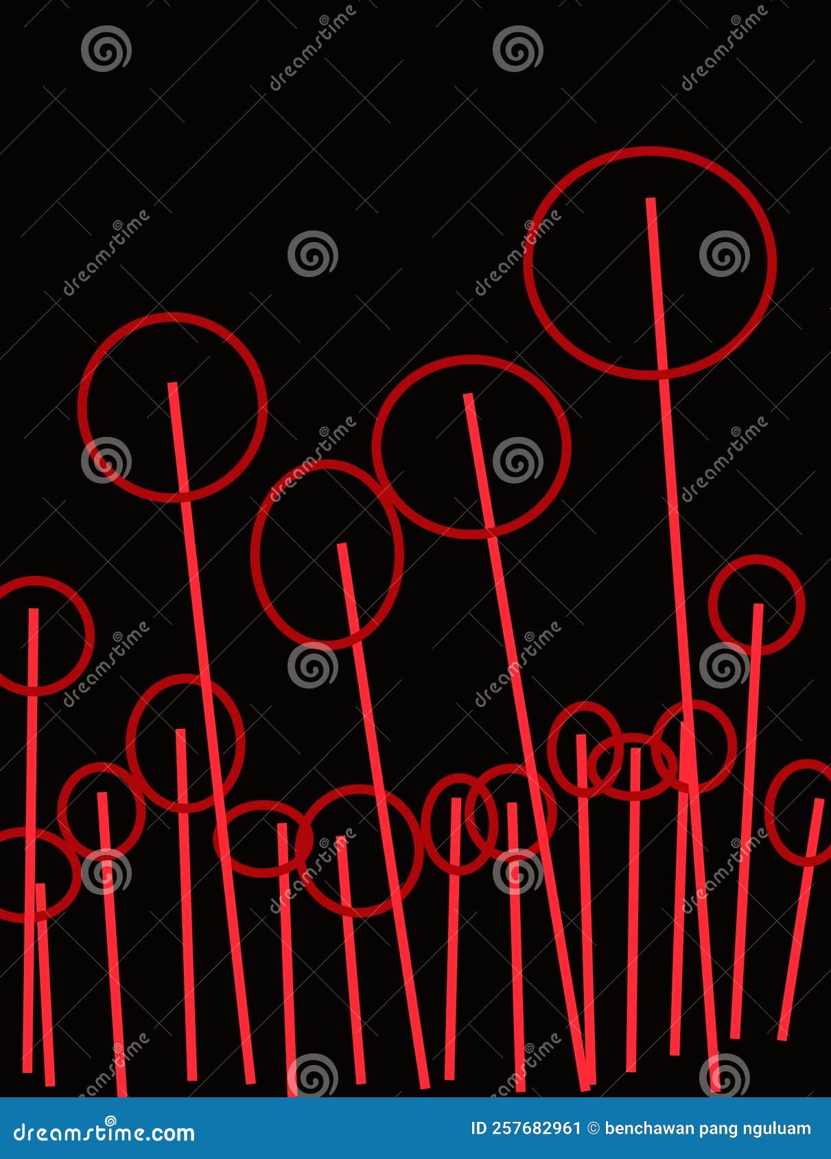 Ligne rouge sur fond noir illustration stock. Illustration du ligne ...