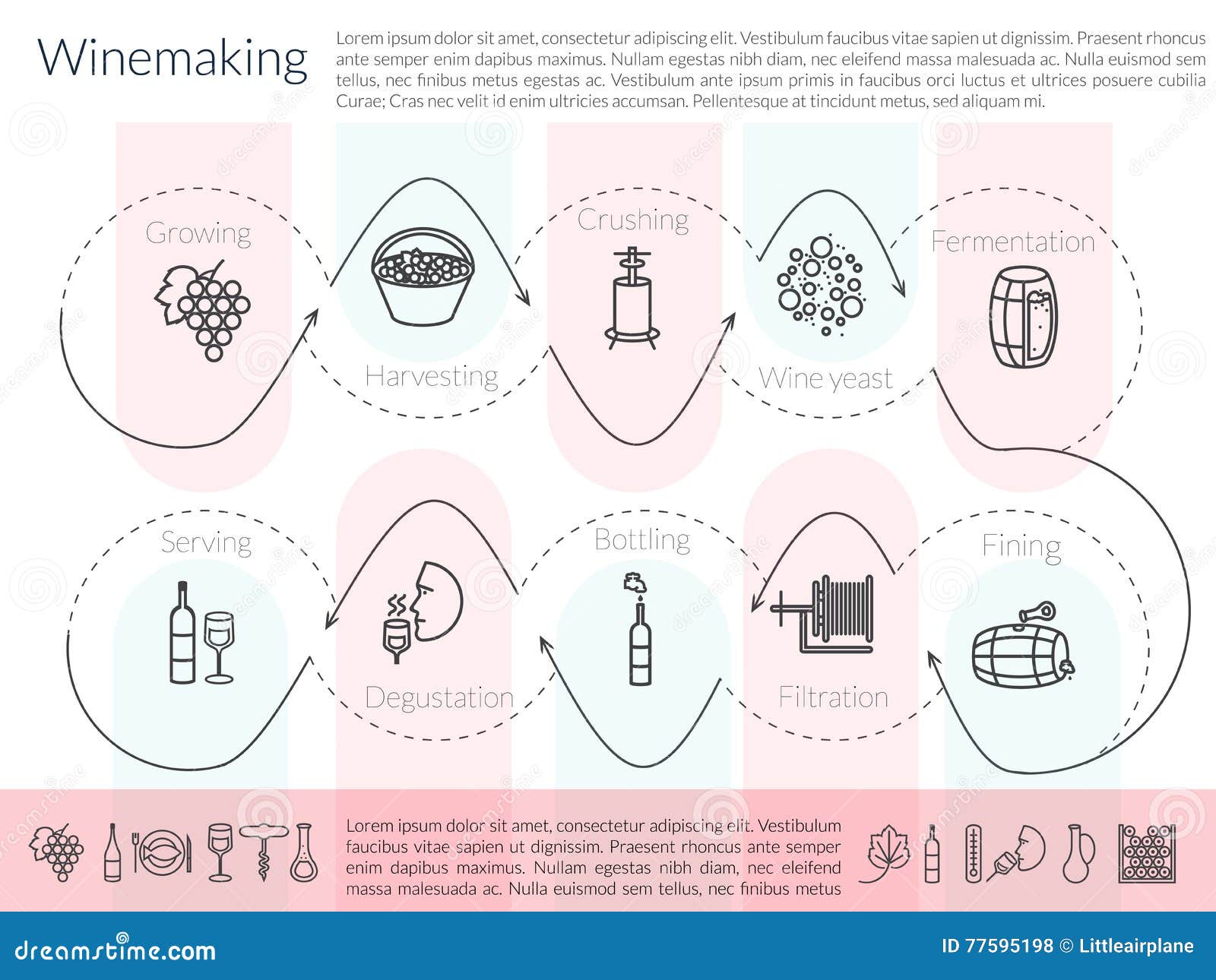 Ligne Vinification Infographic Illustration de Vecteur - Illustration ...