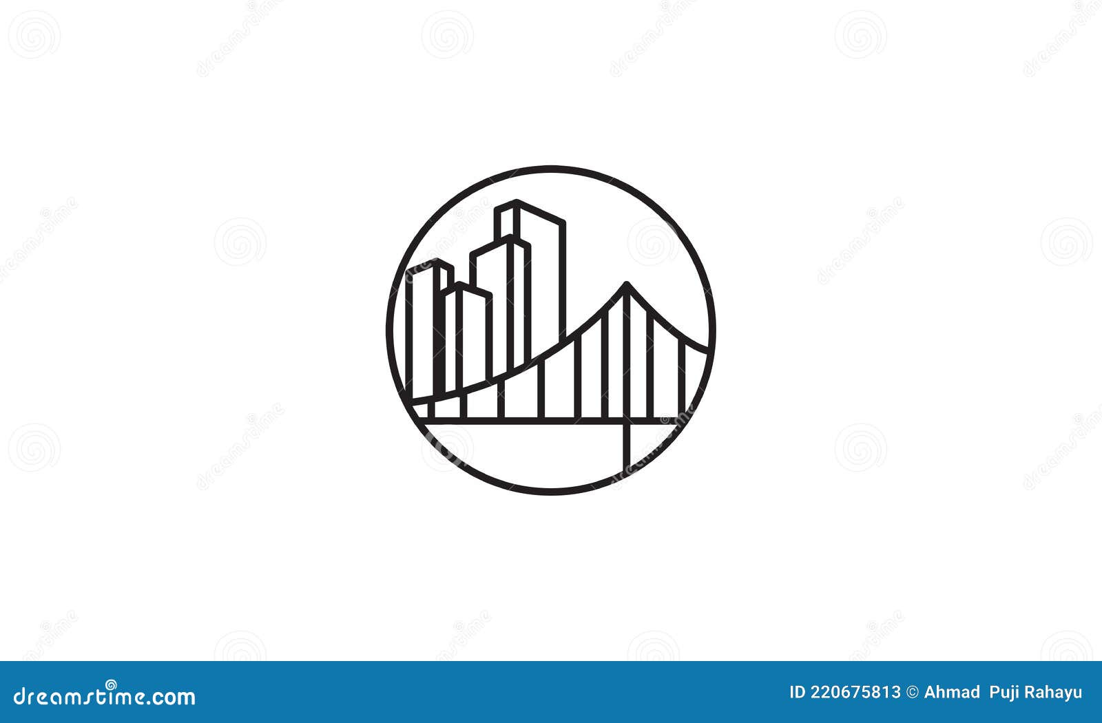 Lignes Grand Pont Logo Symbole Vectoriel Illustration Design Graphique ...