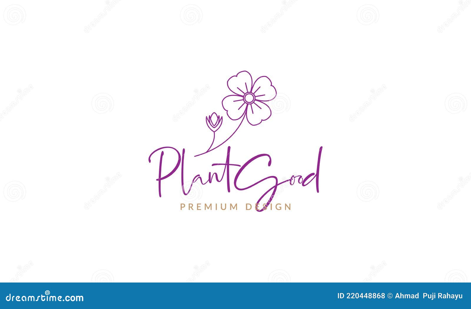 Lignes Logo Geranium Symbole Vectoriel Illustration Design Graphique ...