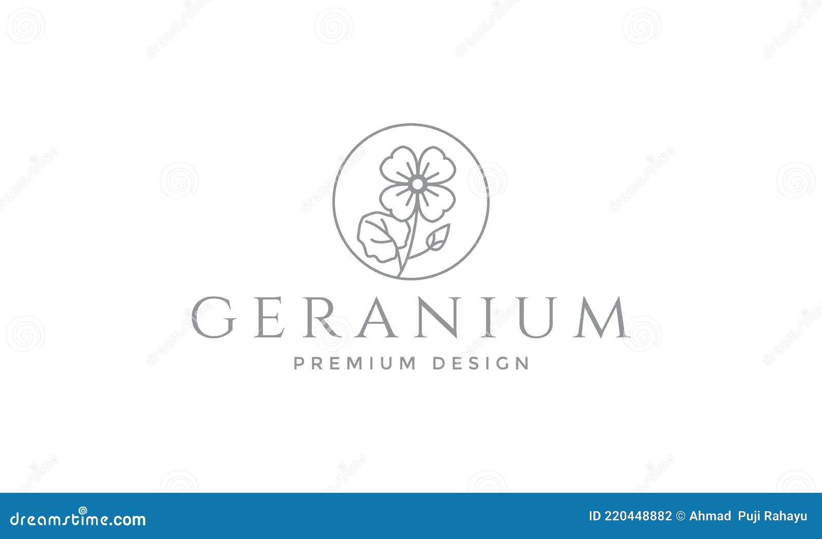Lignes Logo Geranium Symbole Vectoriel Illustration Design Graphique ...