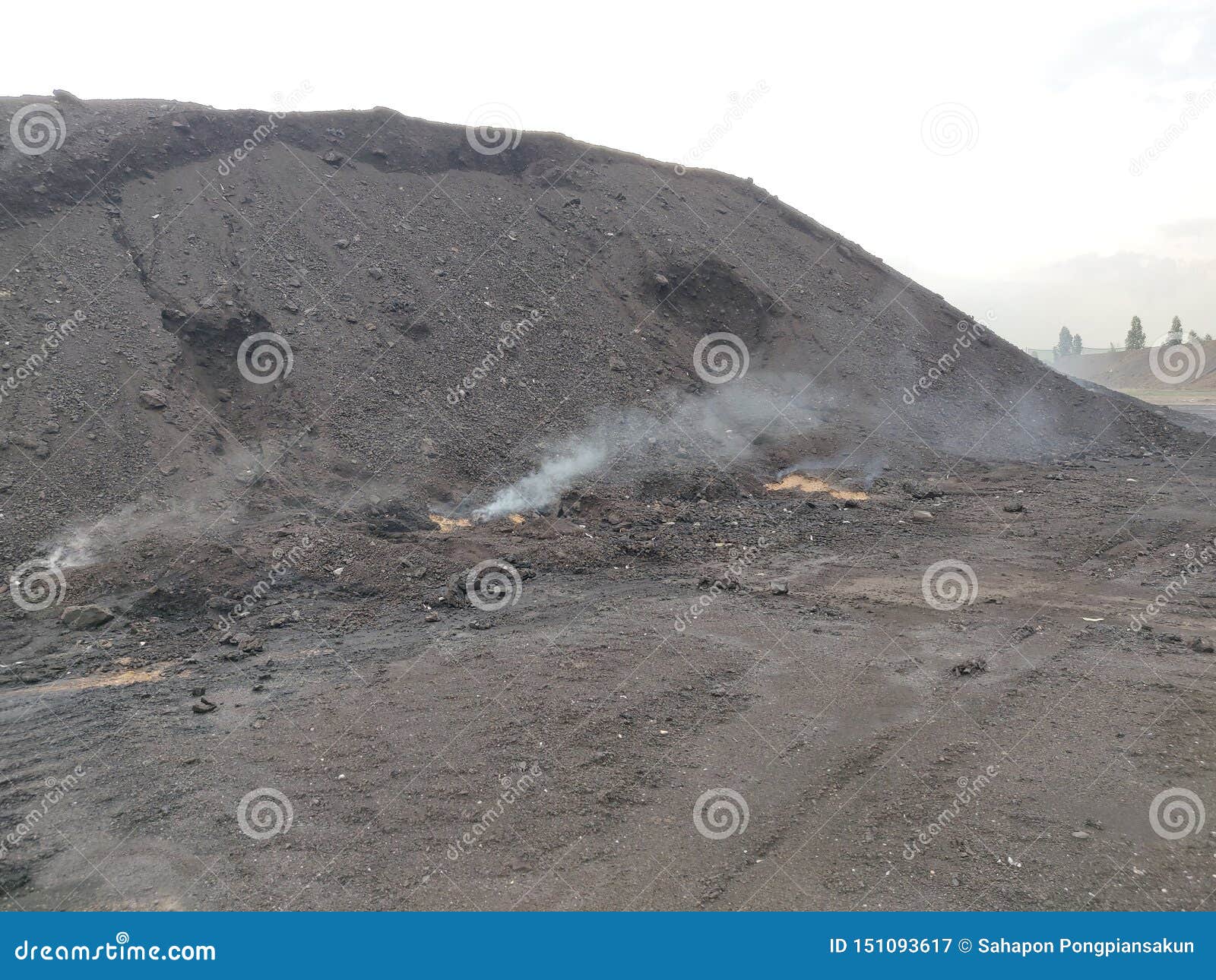 The Lignite Coal Spontaneous Combustion Stock Image - Image of ...
