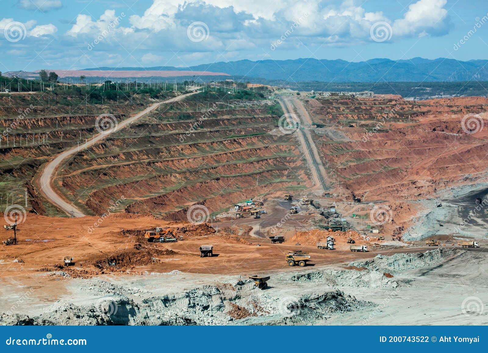Lignite coalmine stock photo. Image of dredger, geology - 200743522