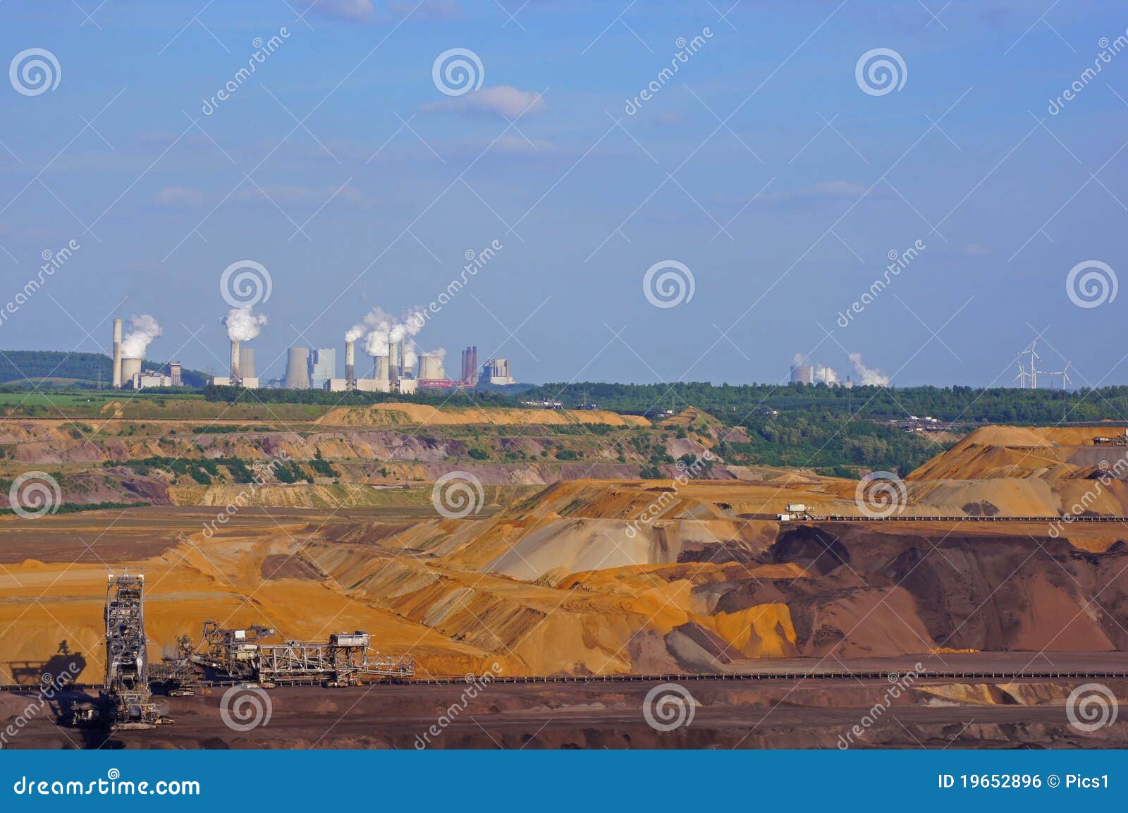 Lignite Mining and Power Stations Stock Photo - Image of mining ...