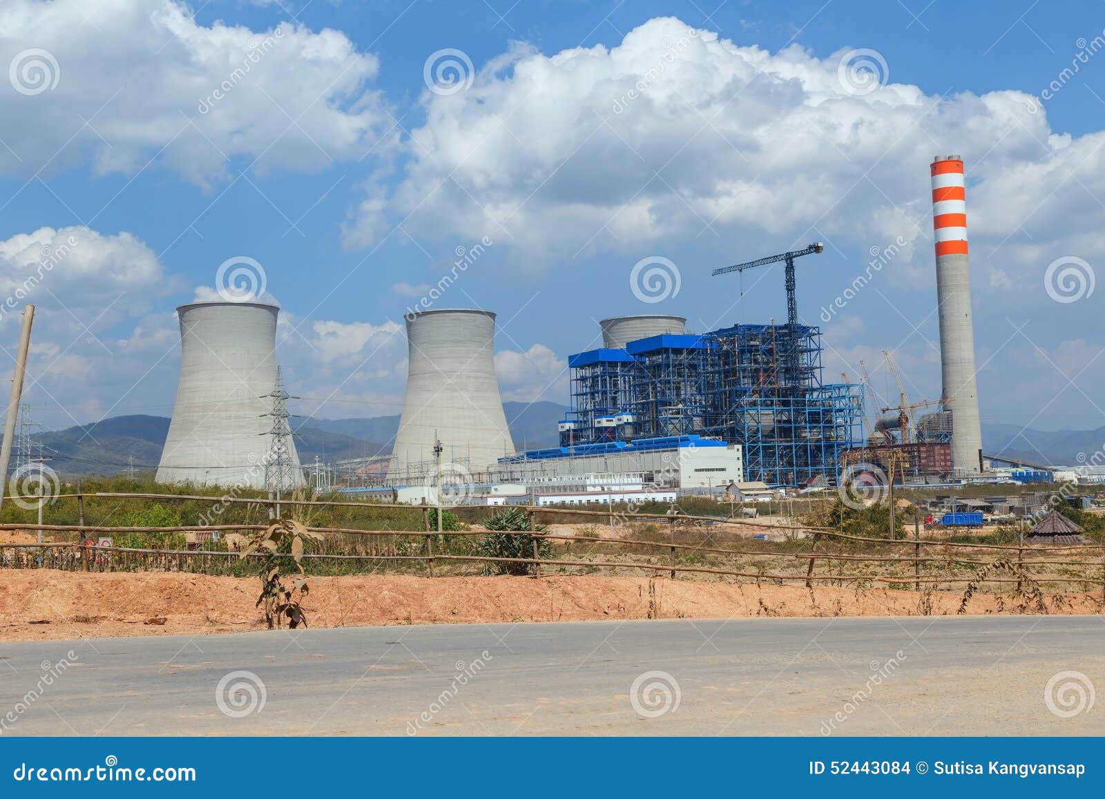 Lignite Power Plant Under Construction Stock Photo - Image of atomic ...