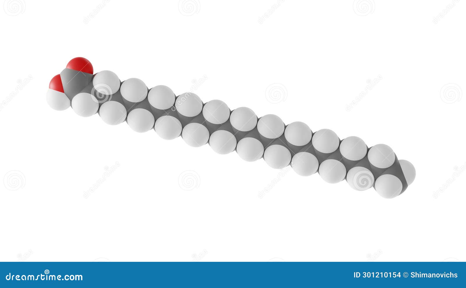 Lignoceric Acid Molecular Structure, 3d Model Molecule, Saturated Fatty ...