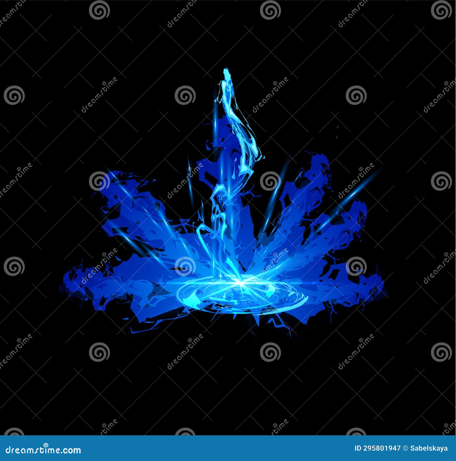 Ligth Game Visual Effect of Explosion Clouds, Beams, Flame, Rays Going ...