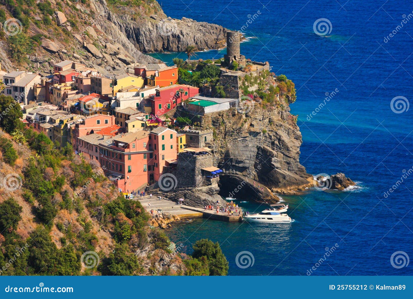 Liguria stock photo. Image of house, cliff, landscape - 25755212