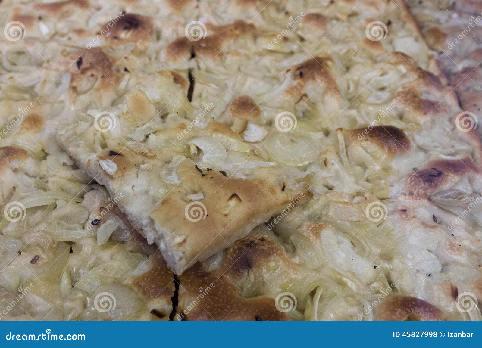 Liguria Focaccia with Onions Stock Photo - Image of flat, lunch: 45827998