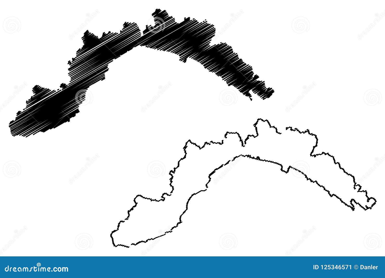 Liguria map vector stock vector. Illustration of flat - 125346571