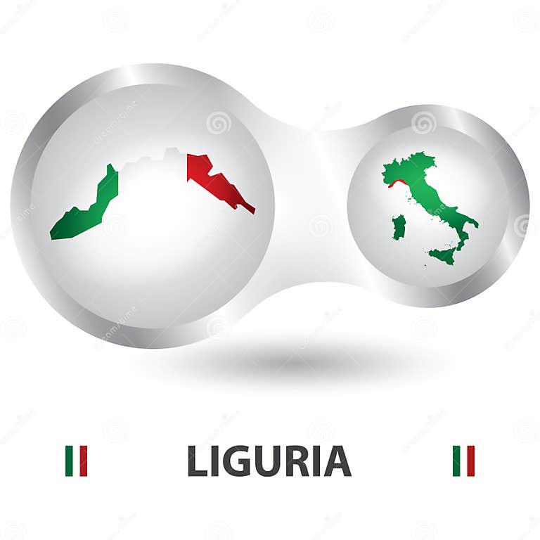 Liguria Map. Vector Illustration Decorative Design Stock Illustration ...