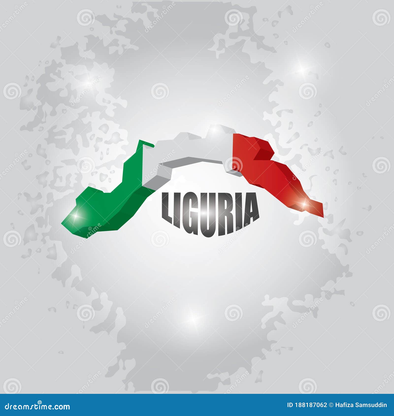 Liguria Map. Vector Illustration Decorative Design Stock Vector ...