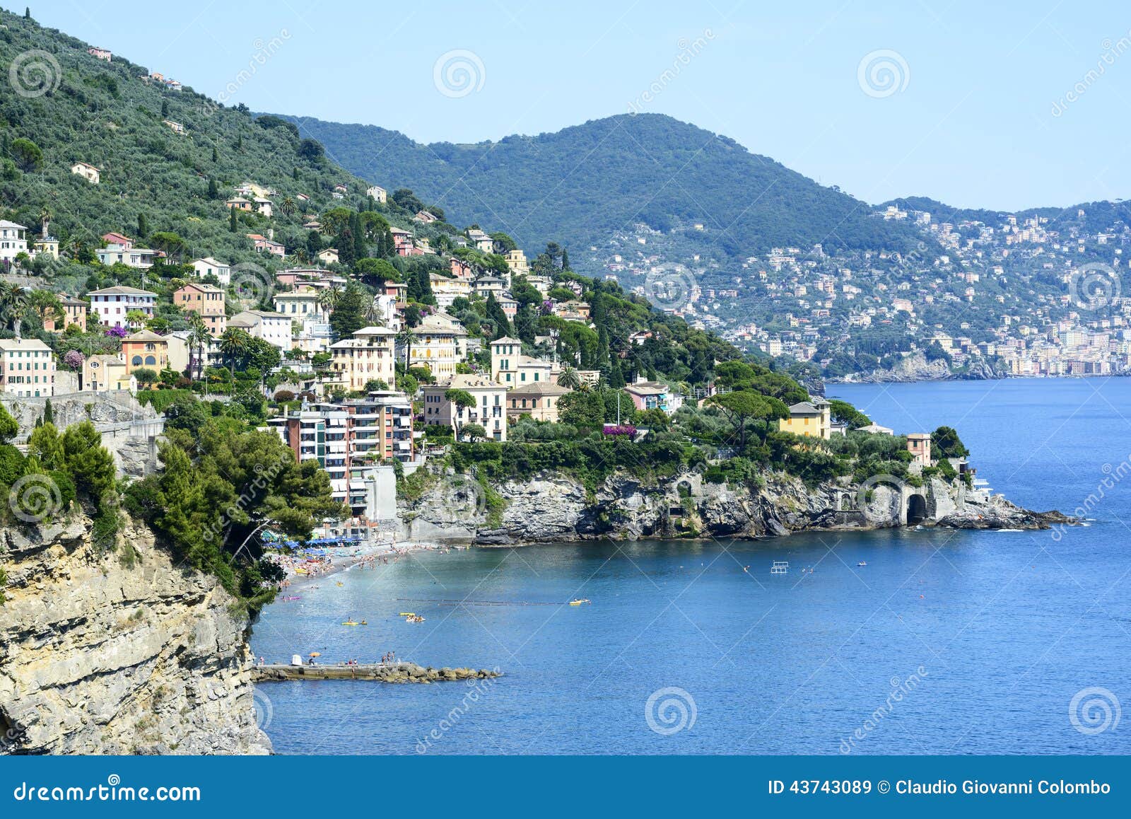 Liguria, Riviera Di Levante Imagen de archivo - Imagen de escénico ...