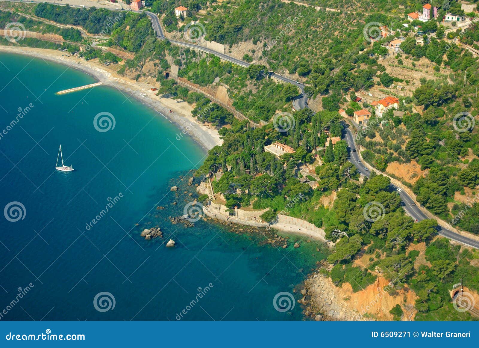 Ligurian coast stock image. Image of palms, coasts, liguria - 6509271