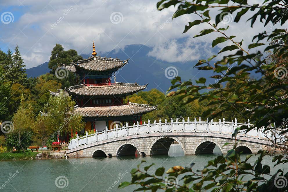 Lijiang Black Dragon Pool stock photo. Image of morning - 10806630