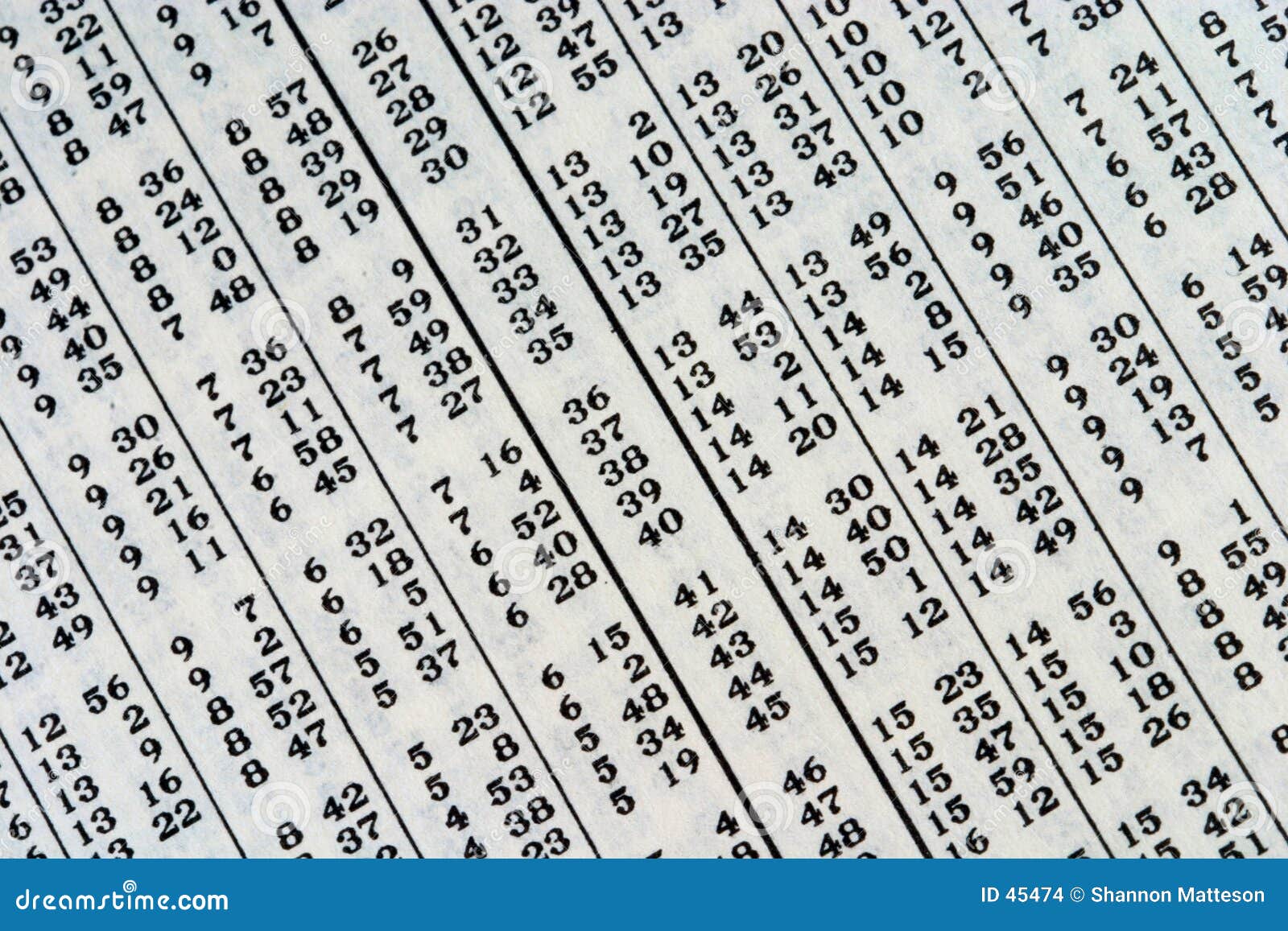 Lijst Van Cijfers Van Een Ephemeride Stock Foto - Image of aantallen ...