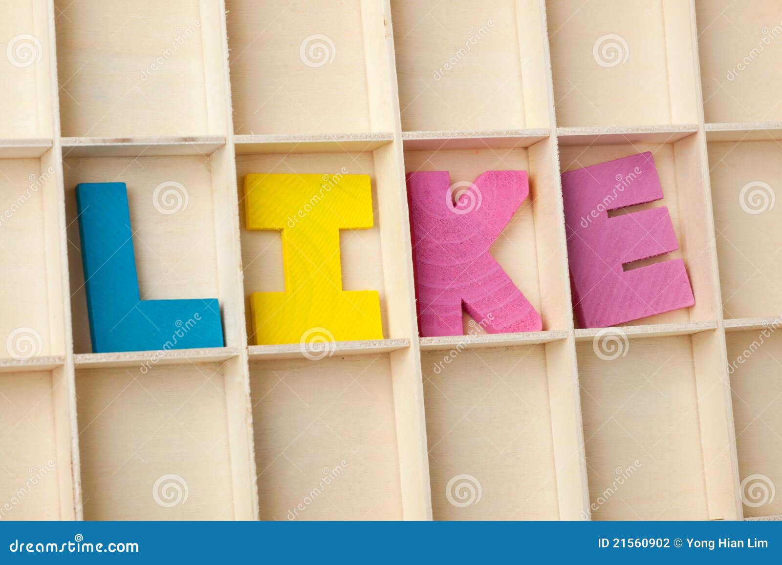 Like stock photo. Image of literacy, block, like, english - 21560902