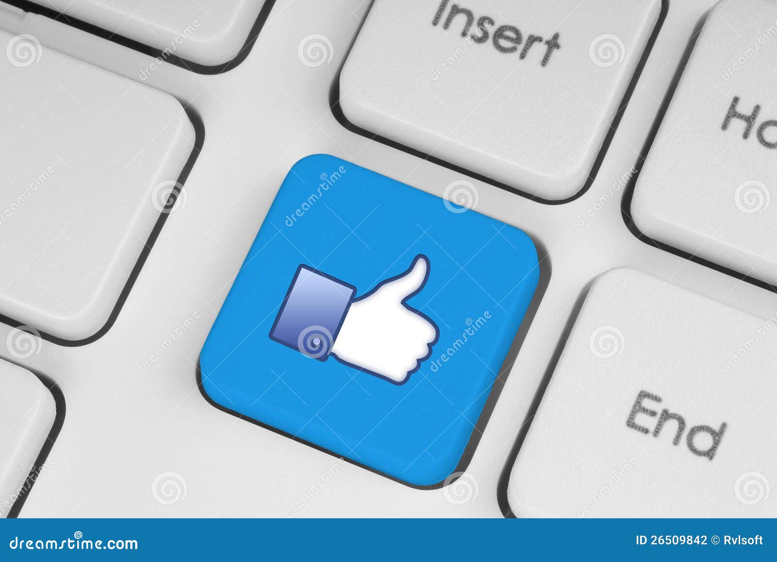 Like Blue Button on Keyboard Editorial Photography - Illustration of ...