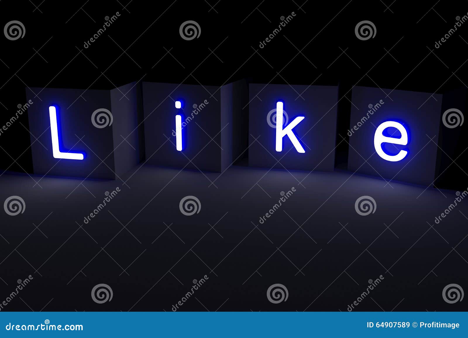 Like blue neon lights stock illustration. Illustration of community ...