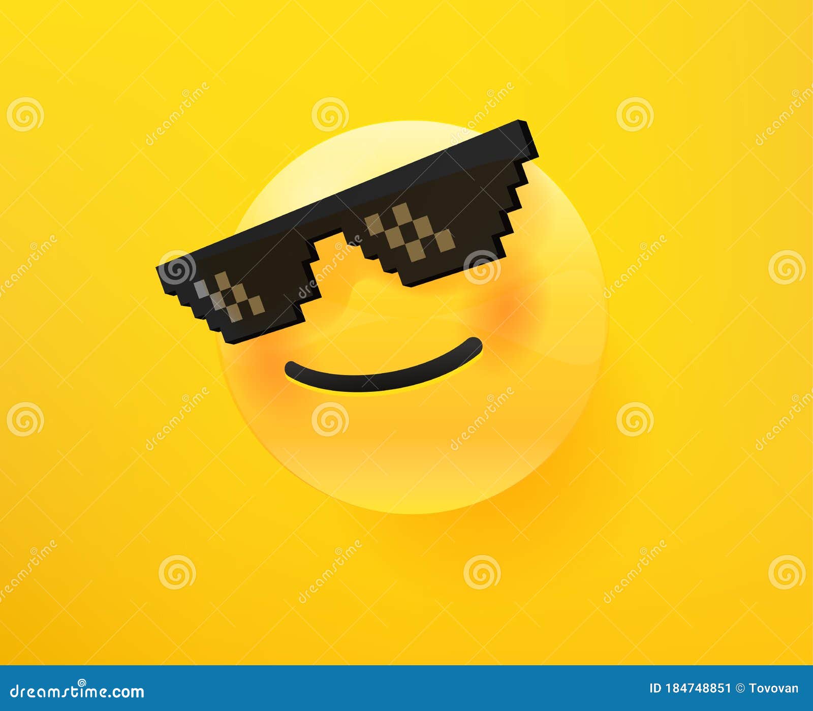 Like a Boss Emoticon. 3d Comic Style Editable Illustration Stock Vector ...