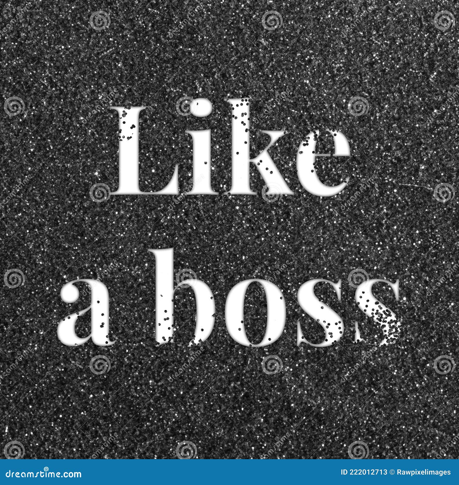 Like a Boss Lettering Typography Glitter Font Stock Illustration ...