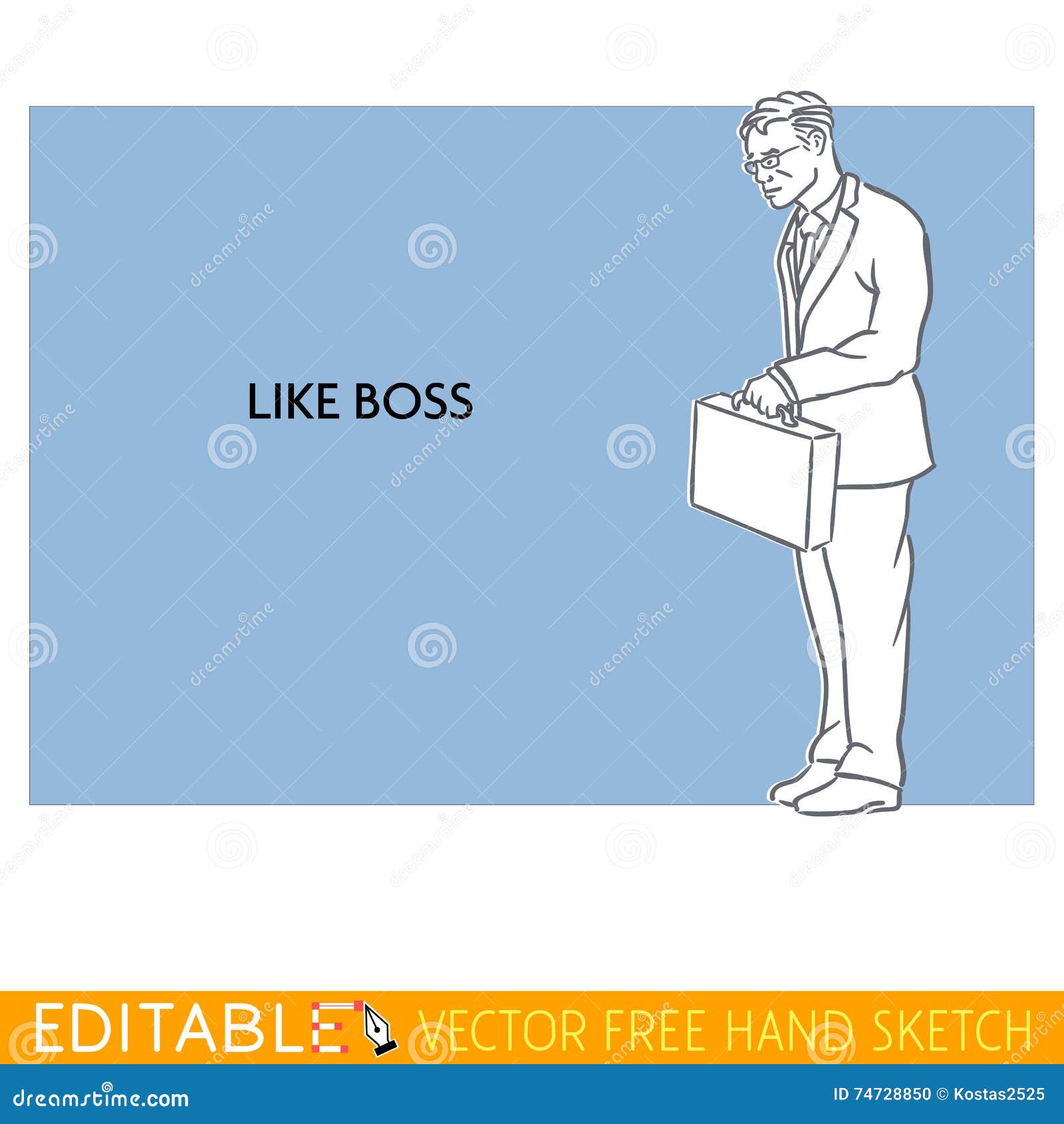 Like A Boss Icons Vector. Rapper, Gangster, Cool Singer. Isolated Flat ...