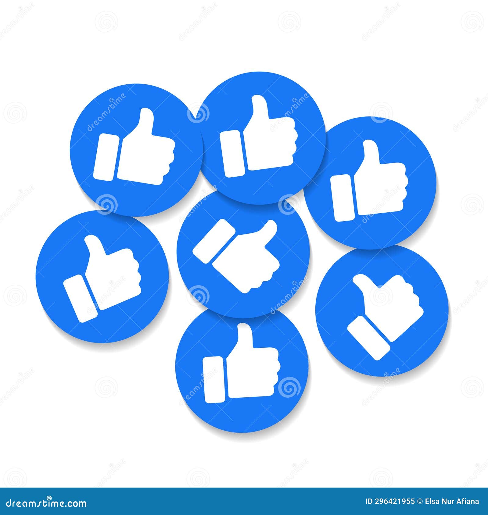 Like Button Icon Vector in Stack Style. Thumb Up of Social Media Stock ...