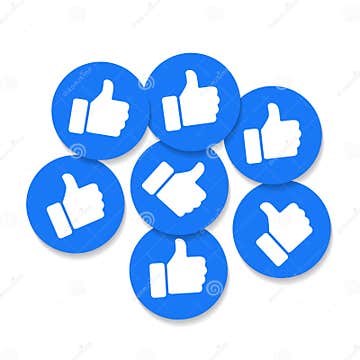 Like Button Icon Vector in Stack Style. Thumb Up of Social Media Stock ...