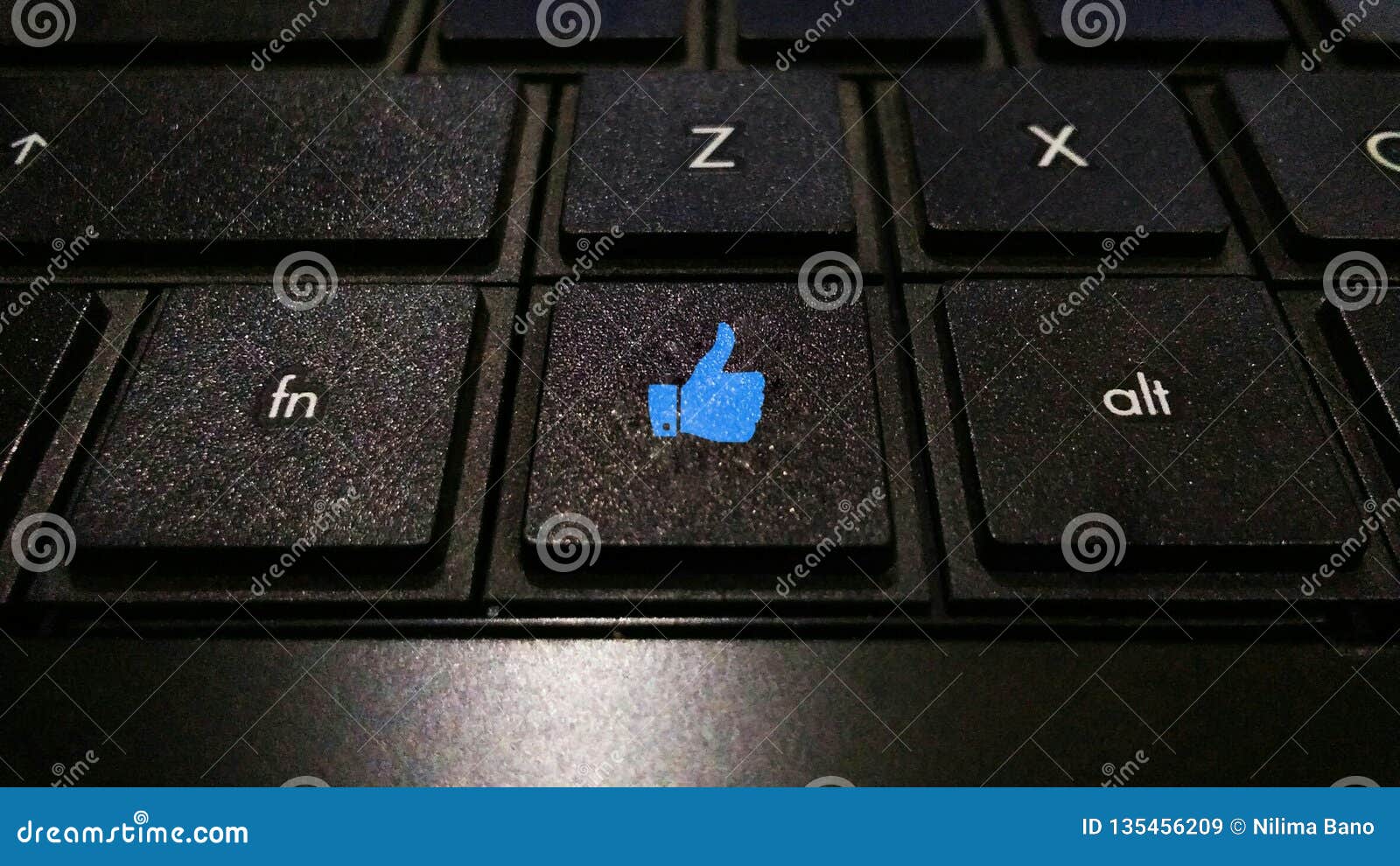 Like Button or Key of Black Laptop. Stock Image - Image of black ...