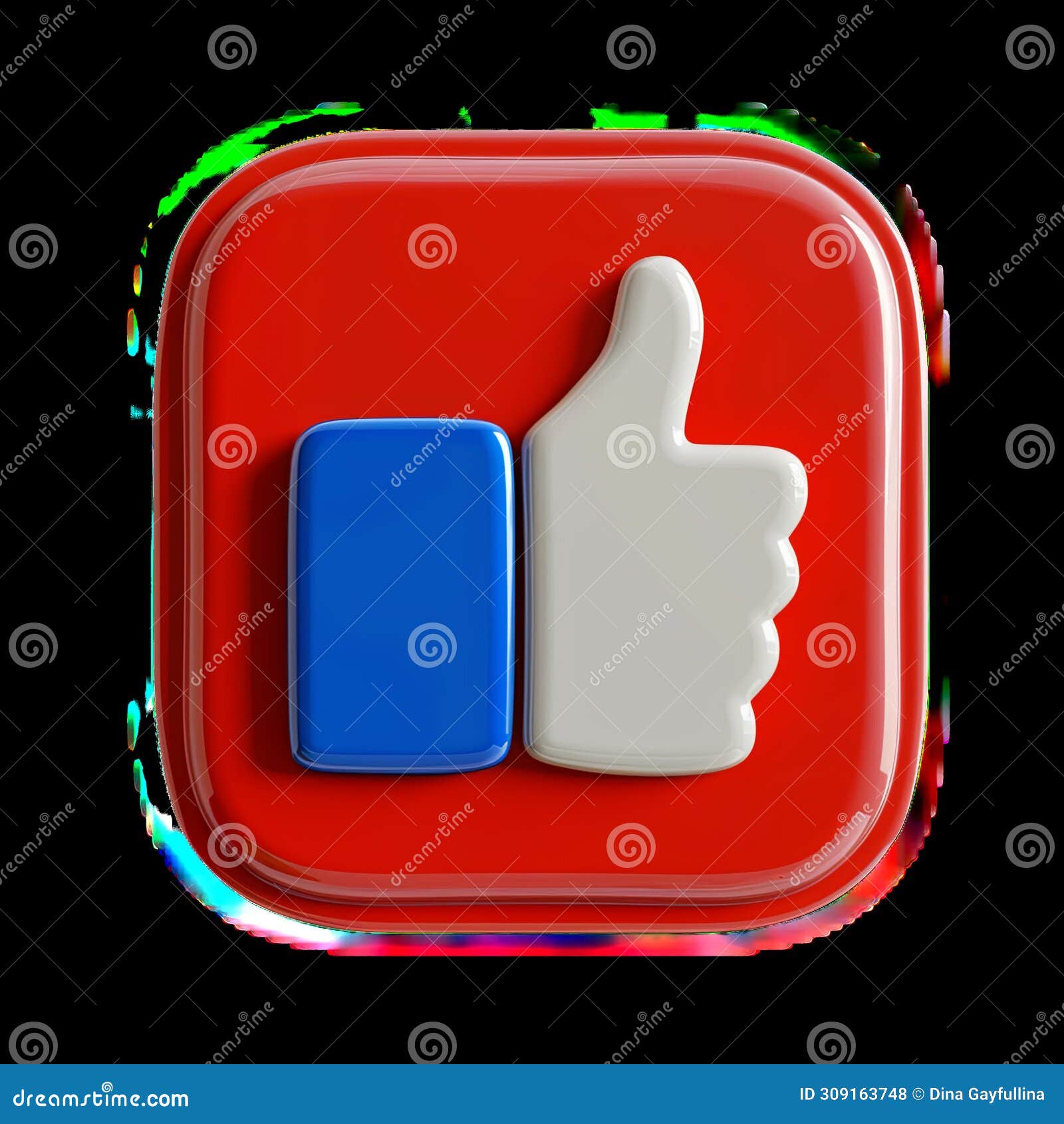 Like button,PNG format stock photo. Illustration of affirmation - 309163748