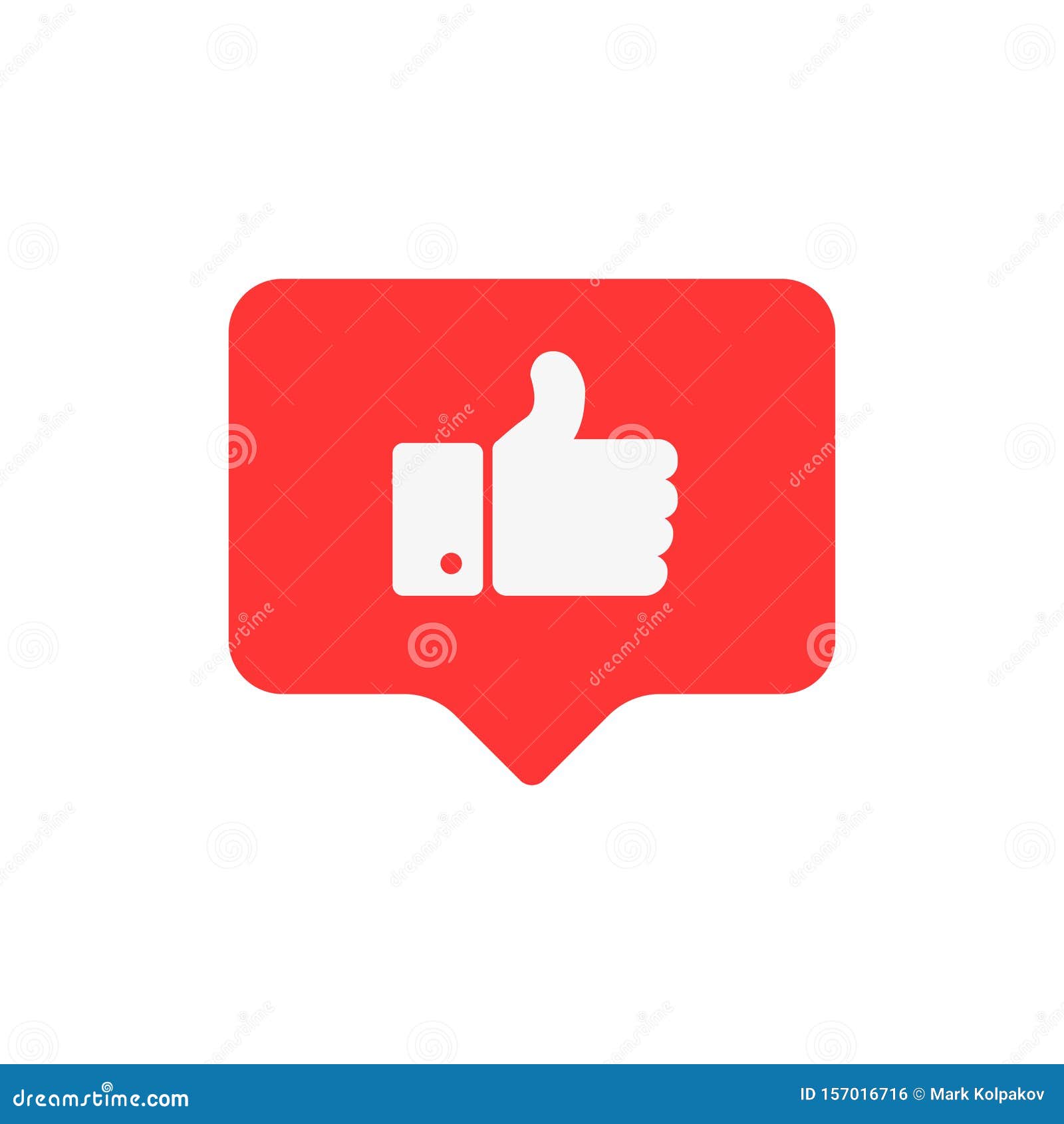 Like in Button, Thumb Raised Up, Vector Stock Illustration ...