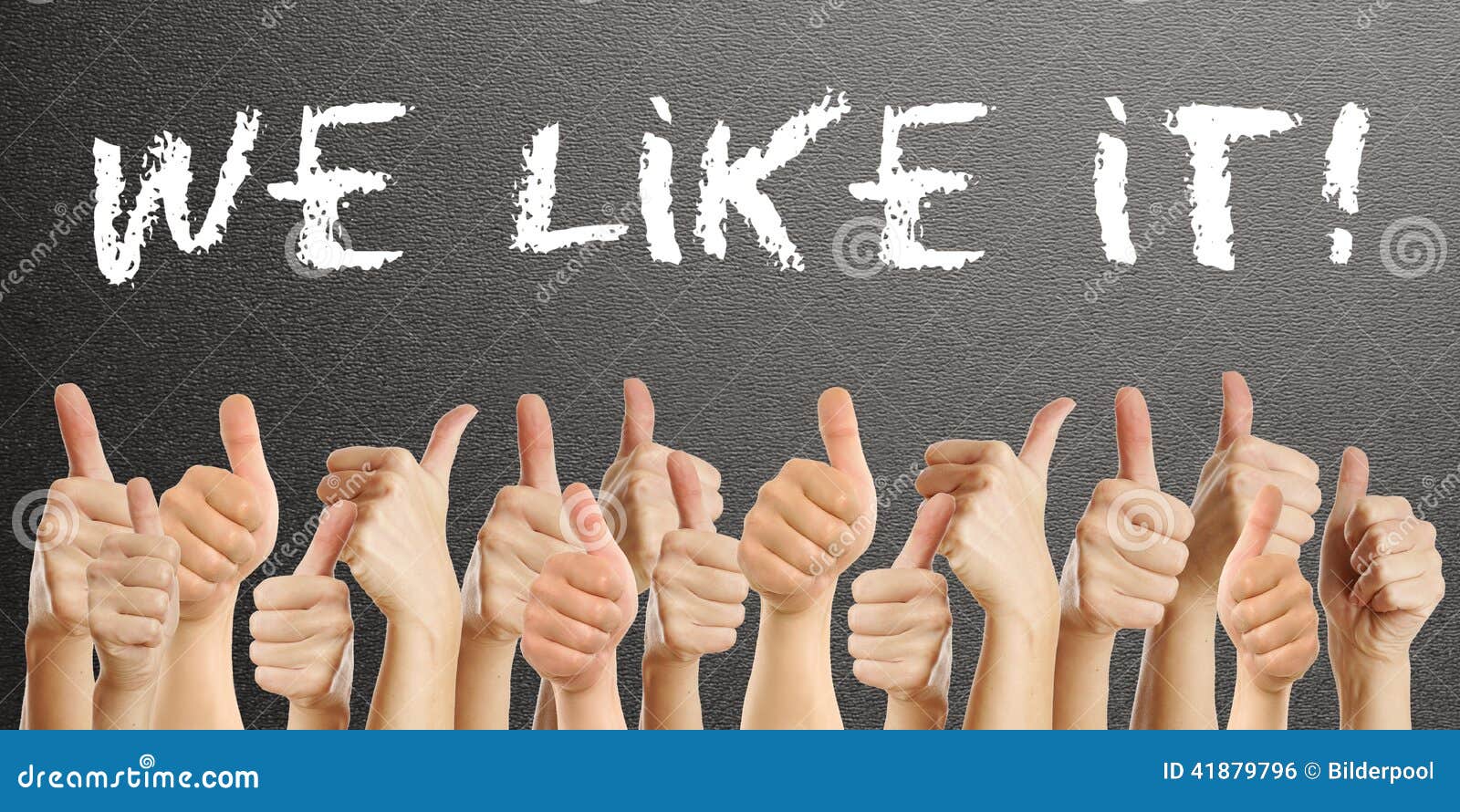 We like it stock photo. Image of chalk, approval, expressing - 41879796