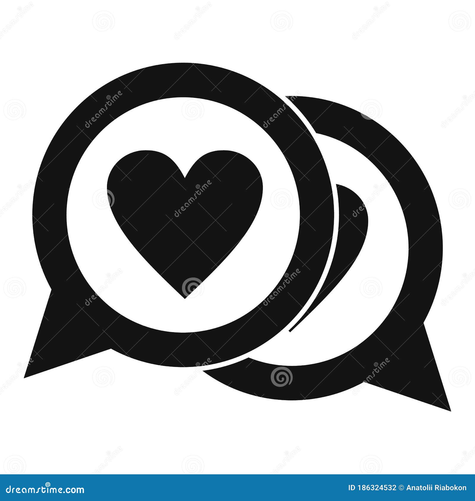 Like Chat Icon, Simple Style Stock Vector - Illustration of black ...