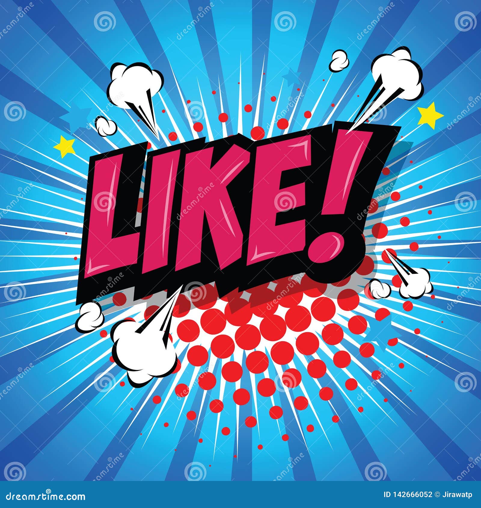 LIKE ! Comic Speech Bubble stock vector. Illustration of element ...