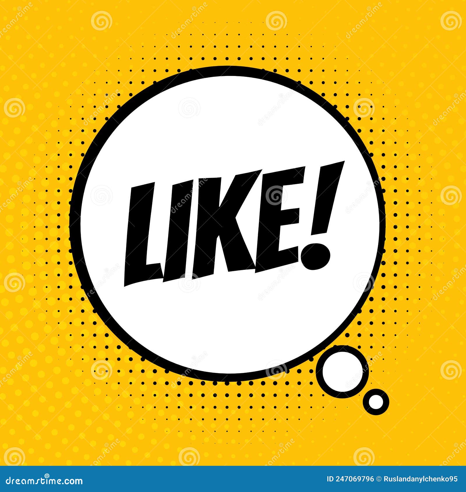 LIKE ! Comic Speech Bubble, Cartoon. Vector Illustration Stock Vector ...