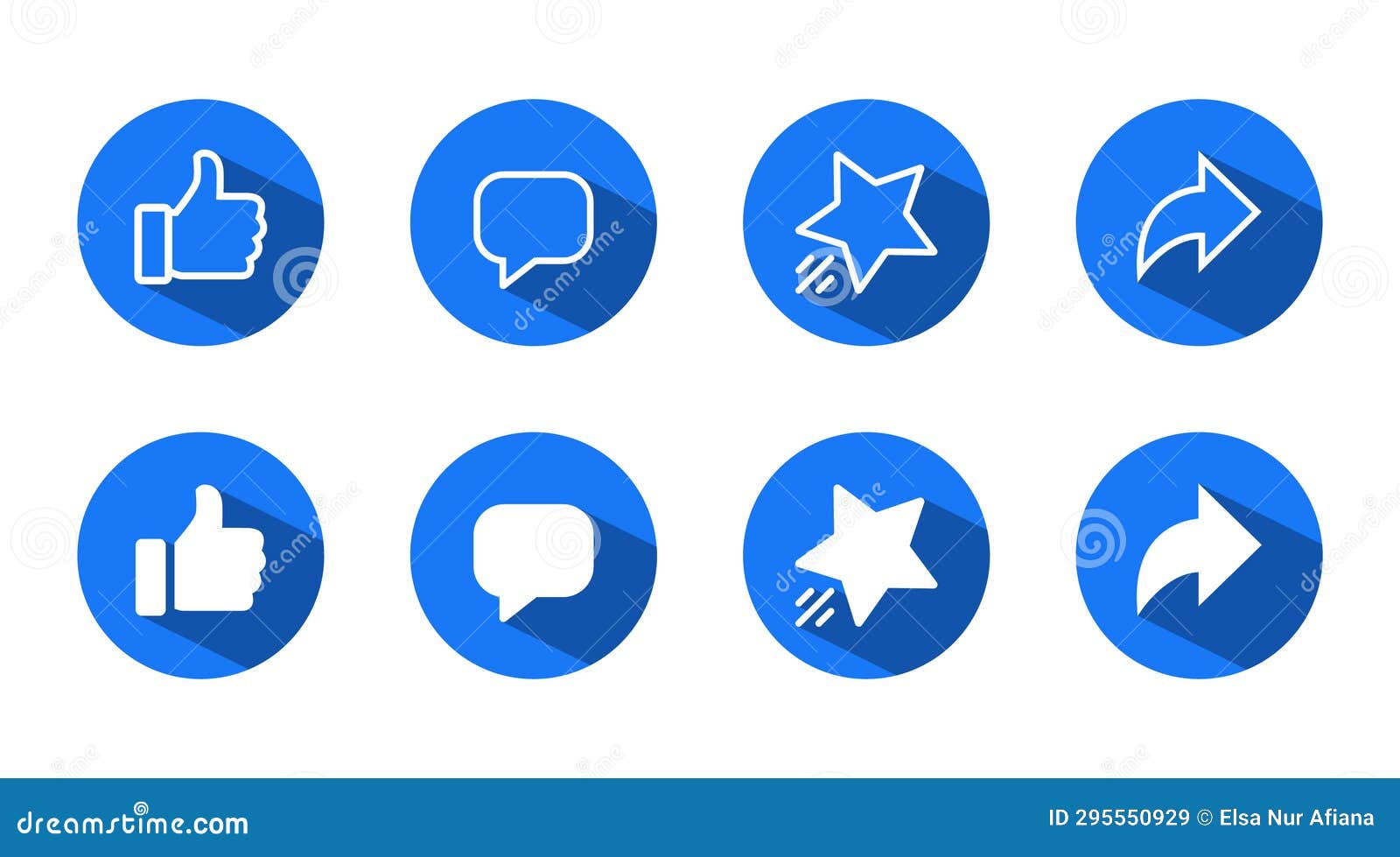 Like, Comment, Give, and Share Icon Vector. Facebook Elements Stock ...