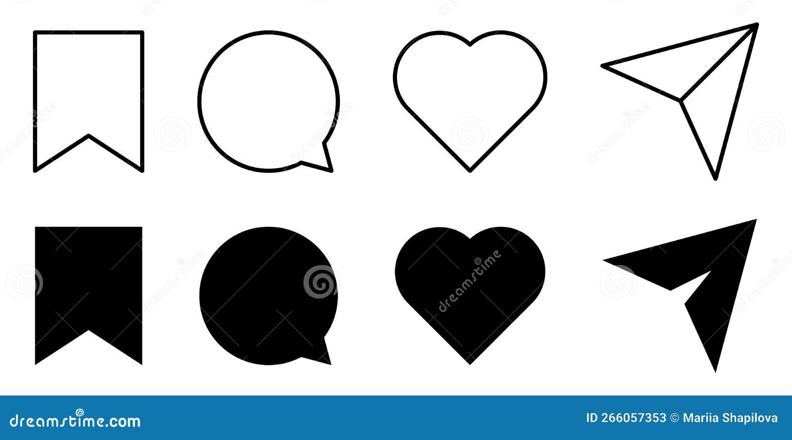 Like, Comment, Share, Save Icons Stock Vector - Illustration of sign ...