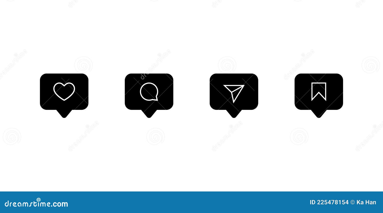 Like, Comment, Share, and Save on Speech Bubbles Stock Vector ...