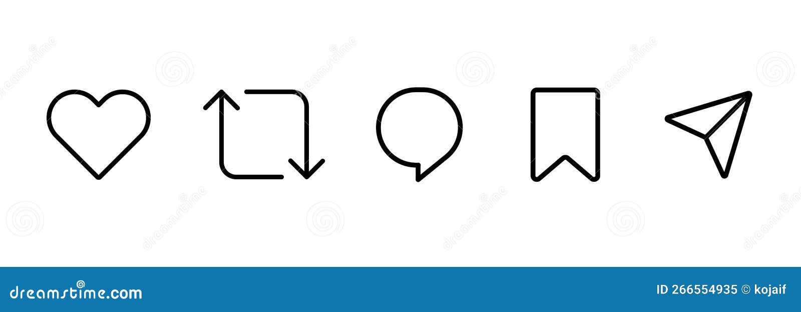 Like Comment Share Save Vector Icon Set. Site Navigation Symbol Stock ...