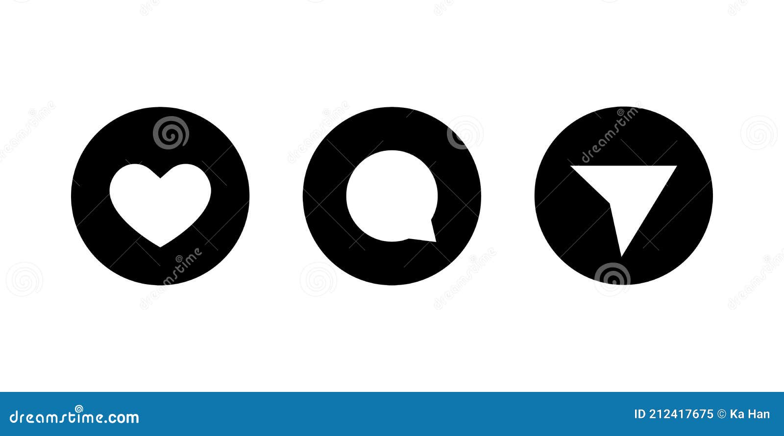 Like, Comment, and Share. Social Media Icons Stock Vector ...