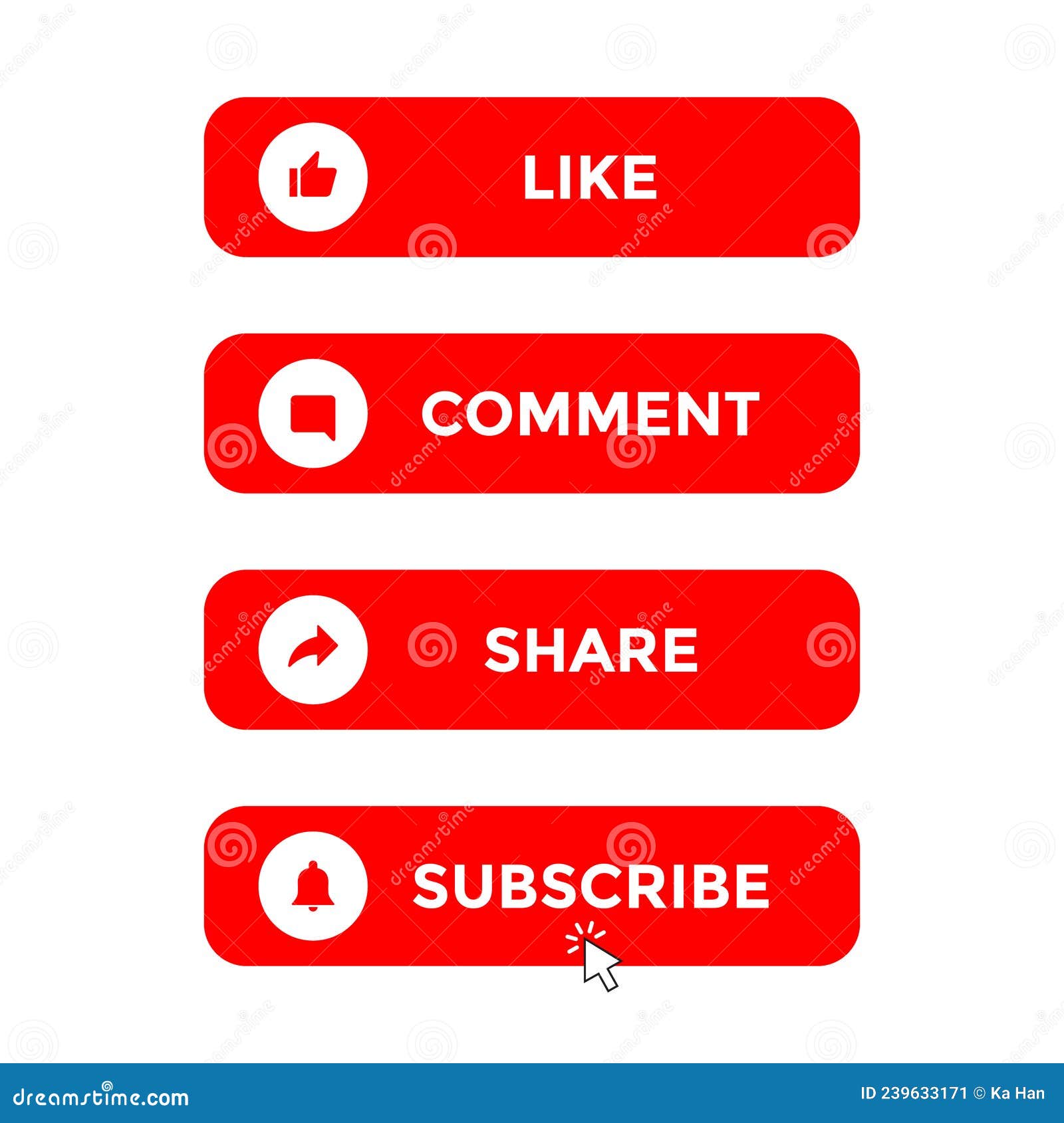 Like, Comment, Share and Subscribe Button. Icon Set of Channel ... Like, Comment, Share and Subscribe Button. Icon Set of Channel ...