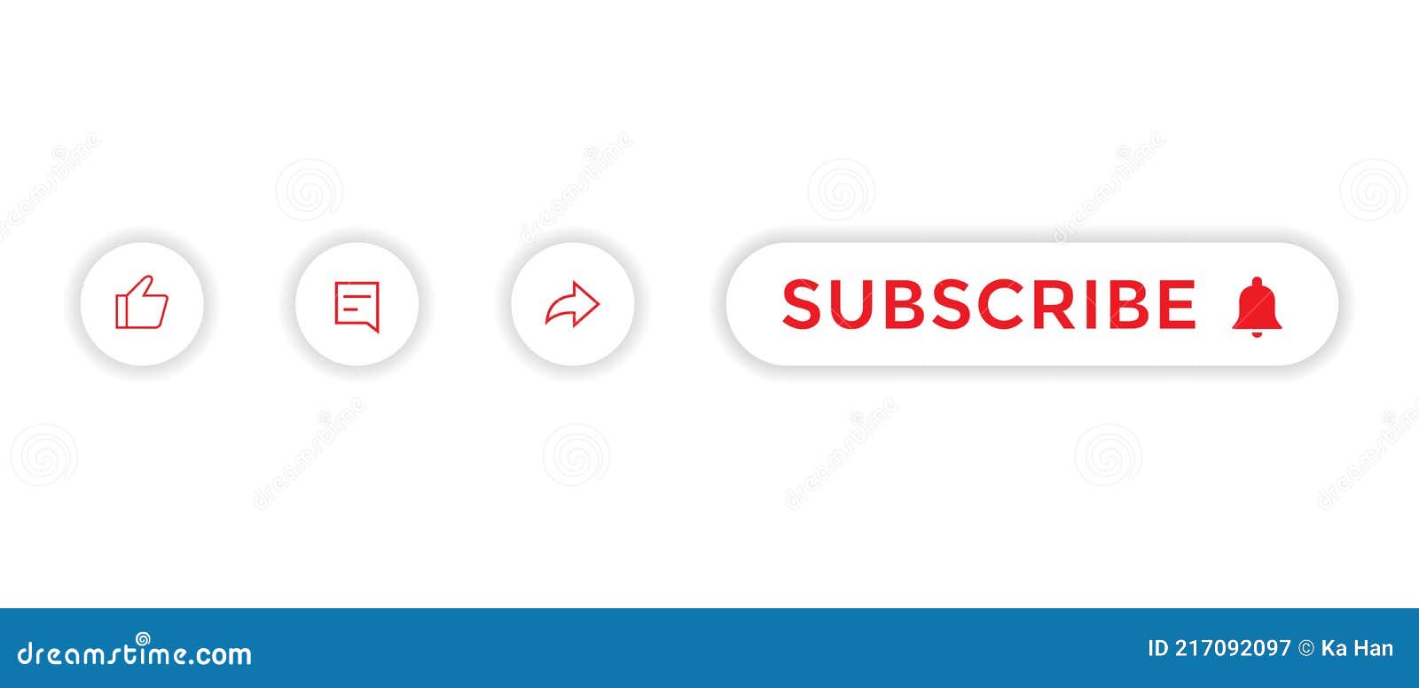 Like, Comment, Share, Subscribe. Minimalist White Button of Channel ...