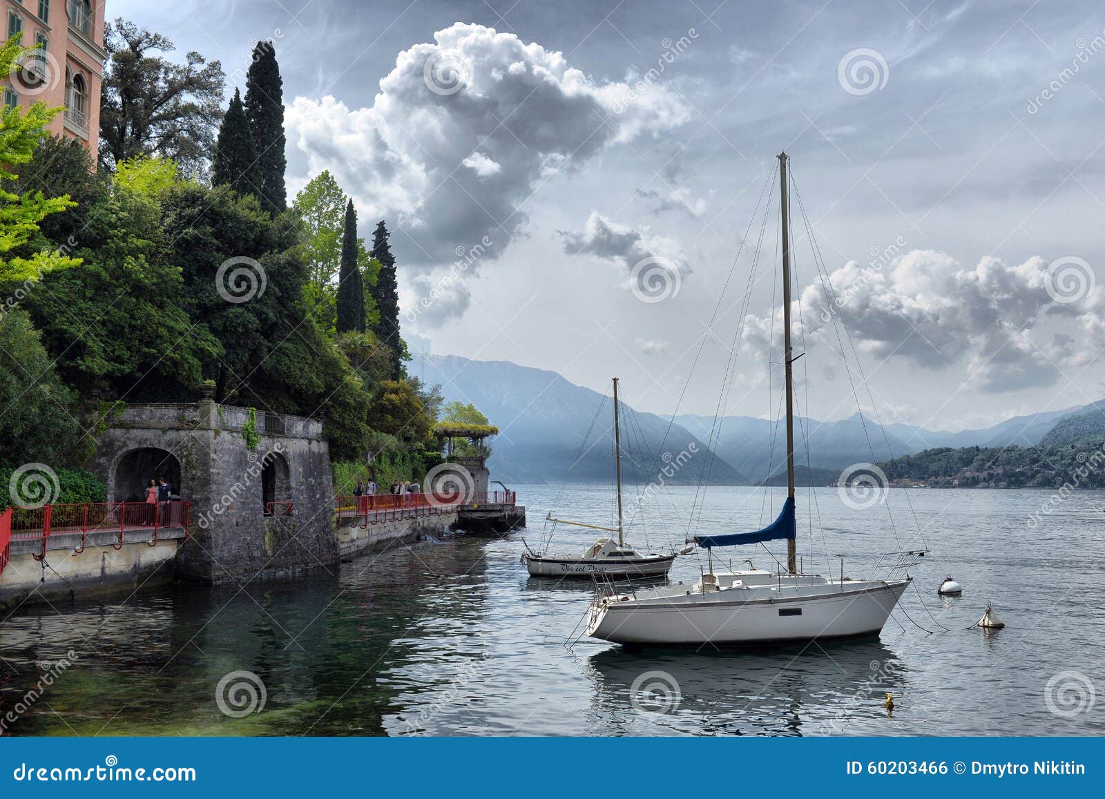 Like Como, Italy, 24 April 2014, Spring Landscape on Lake Como ...