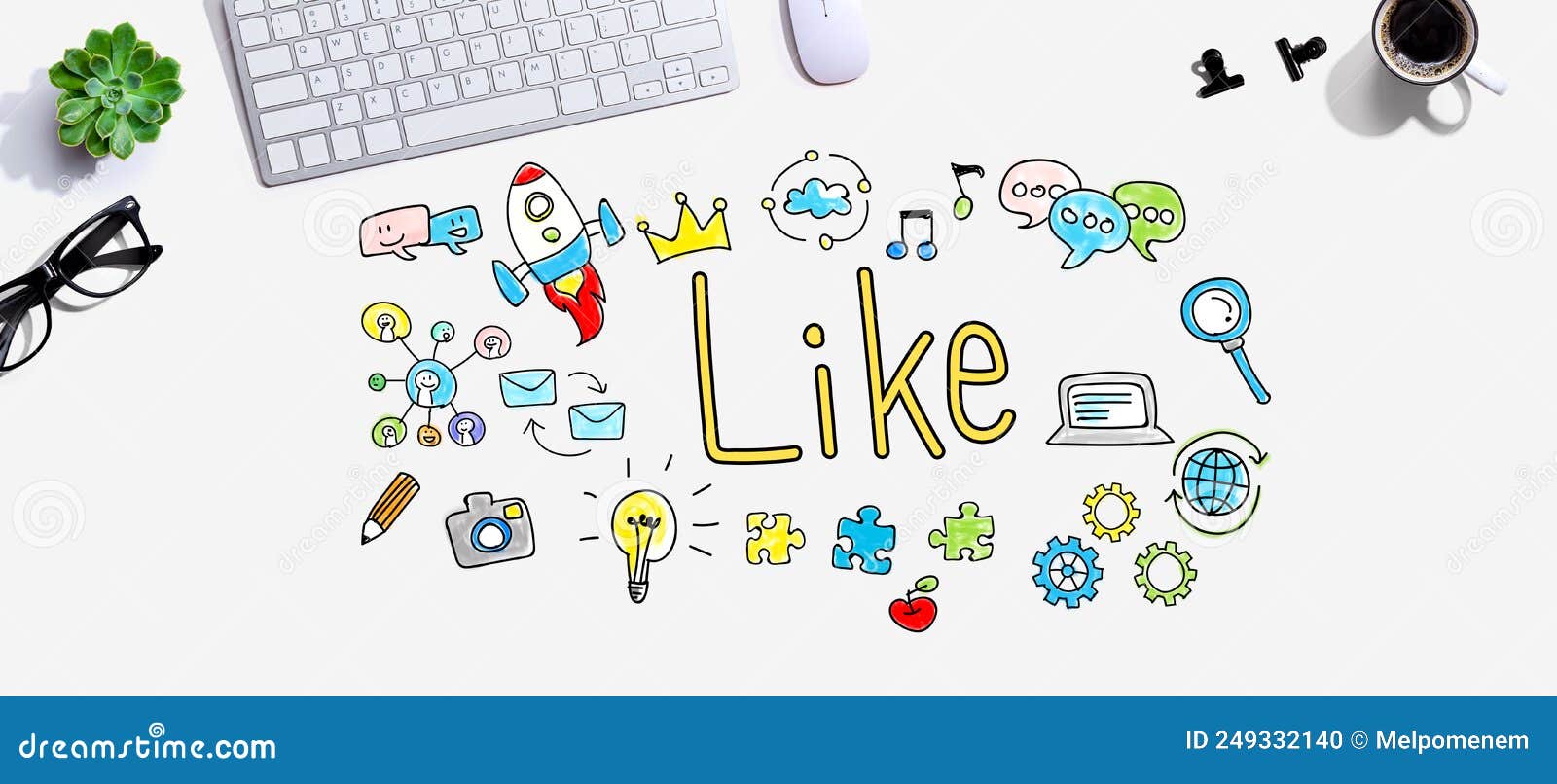 Like with a Computer Keyboard Stock Illustration - Illustration of ...